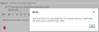 How to send,attach Executable (.exe file) files with Gmail | OFF CAMPUS INFO