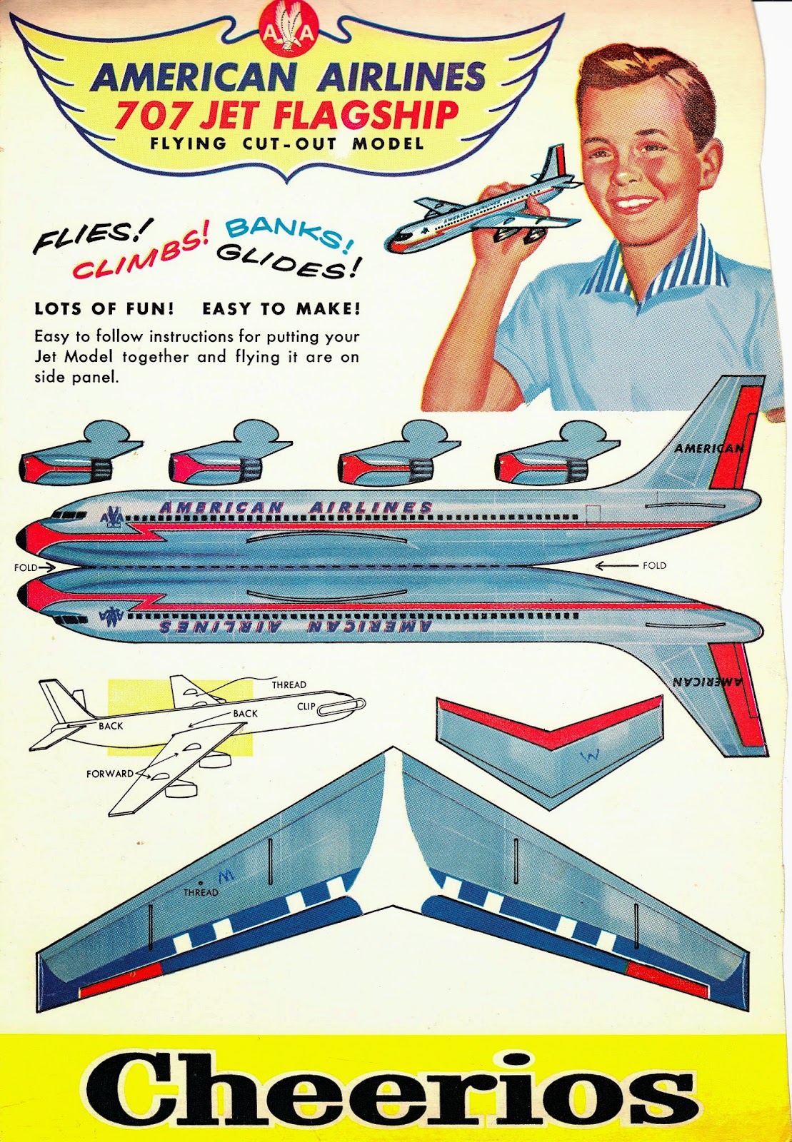 Toys and Stuff: Cheerios Paper Boeing 707 Cereal Premium - Pt 1