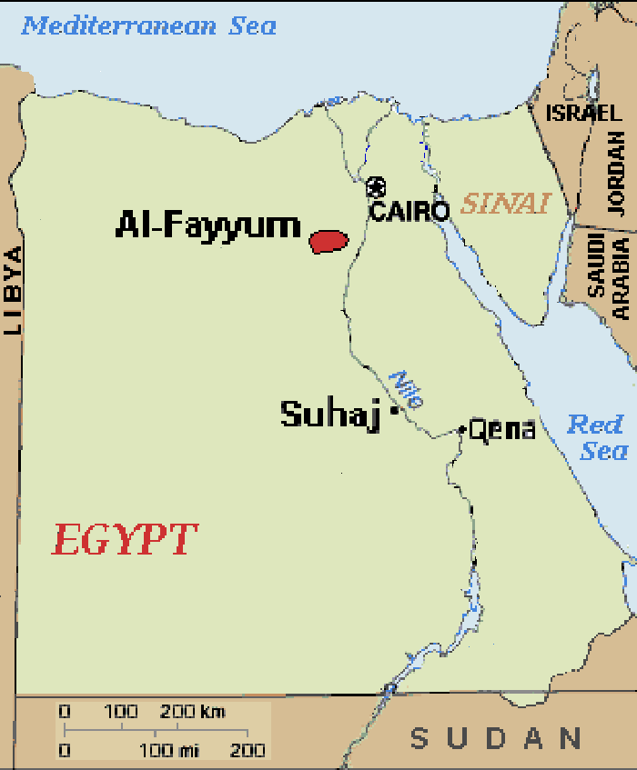 Fayoum Egypt Map