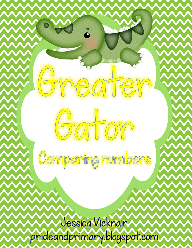 Comparing Numbers with Greater Gator! FREEBIE | Pride and Primary