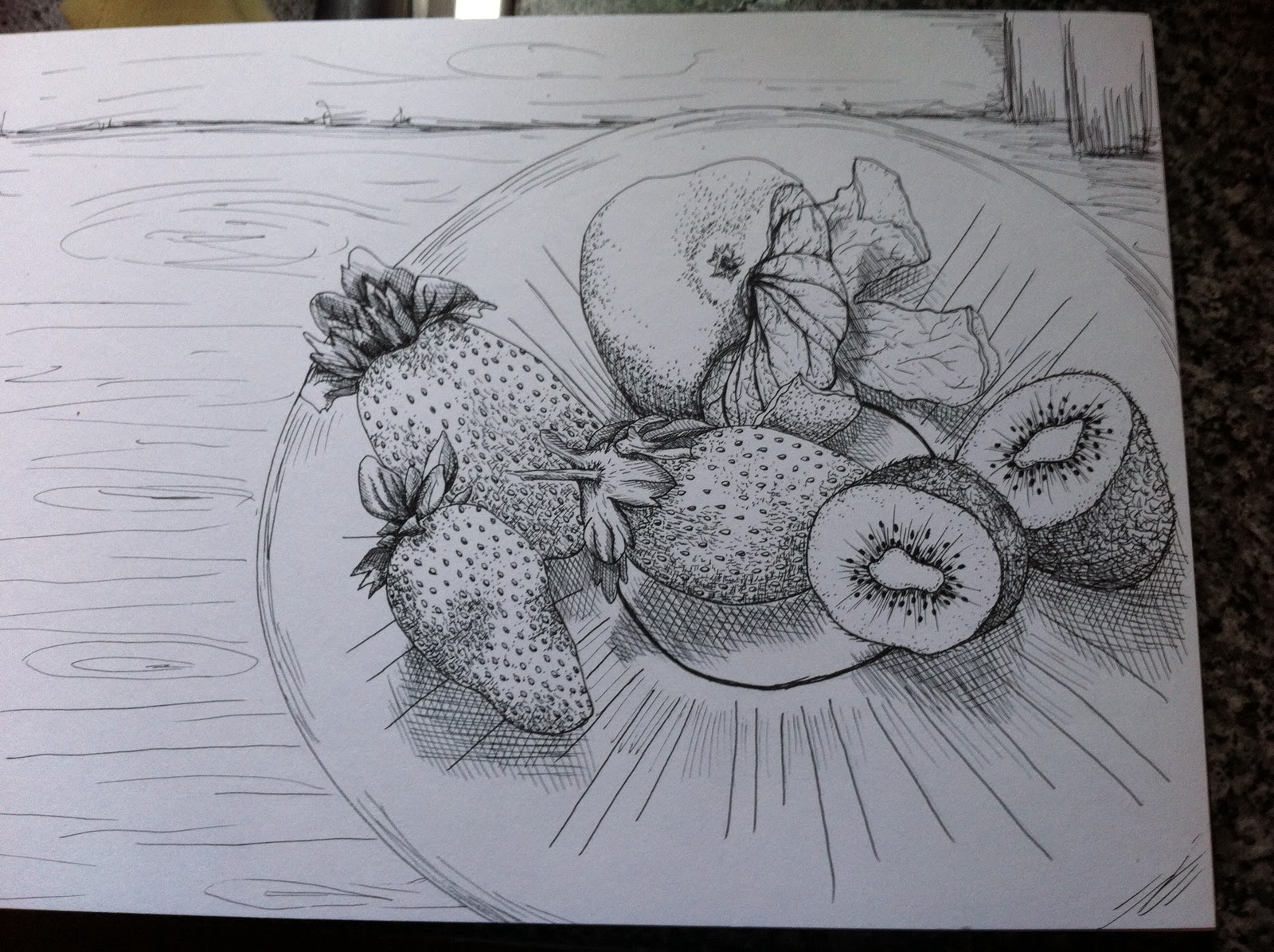 OCA Drawing Learning Log: Still life group using line & tone