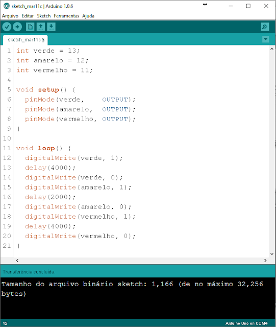 Geek Maker Space: Projeto 5 - Simulando um Semáforo com o Arduino