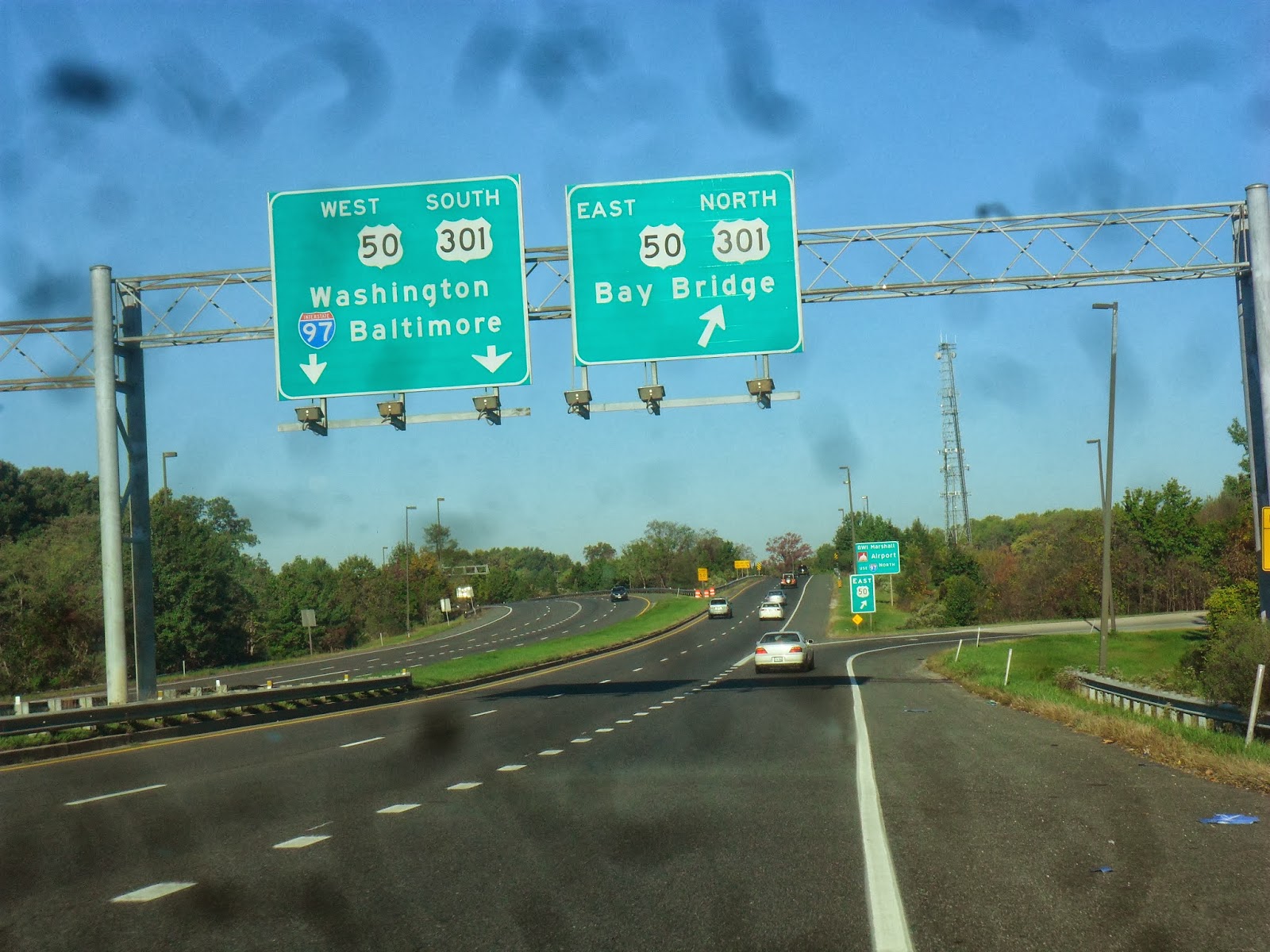 Luke's Signs: U.S. Route 50 & U.S. Route 301 in Maryland