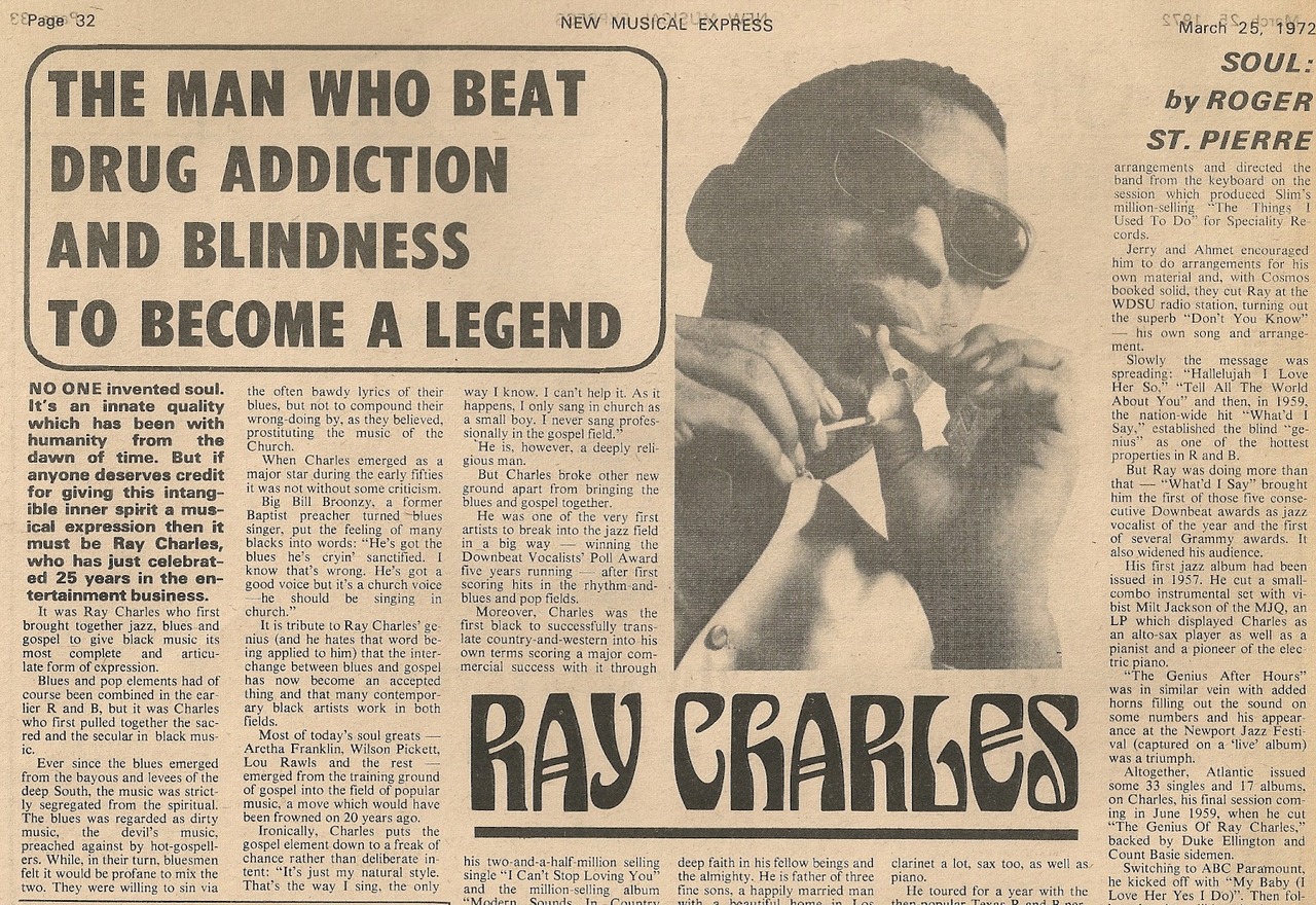 Ray Charles Video Museum: Ray Charles Is In Town - Chronology 1972