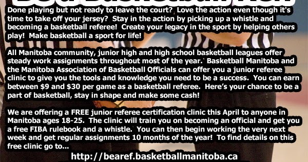 FREE 'Be a Ref' Basketball Referee Clinic for Ages 18-25 Set for April ...