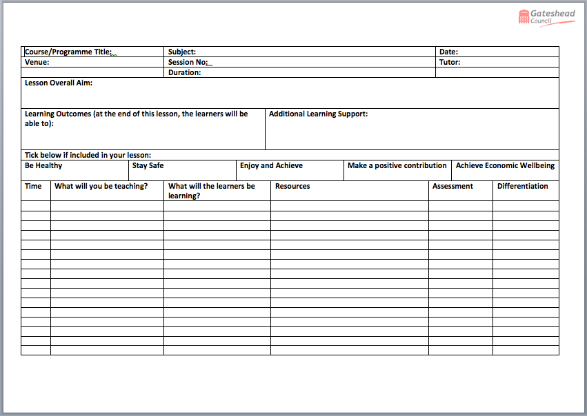 Quality Champions Gateshead: New Format SOW and LP plus exemplars