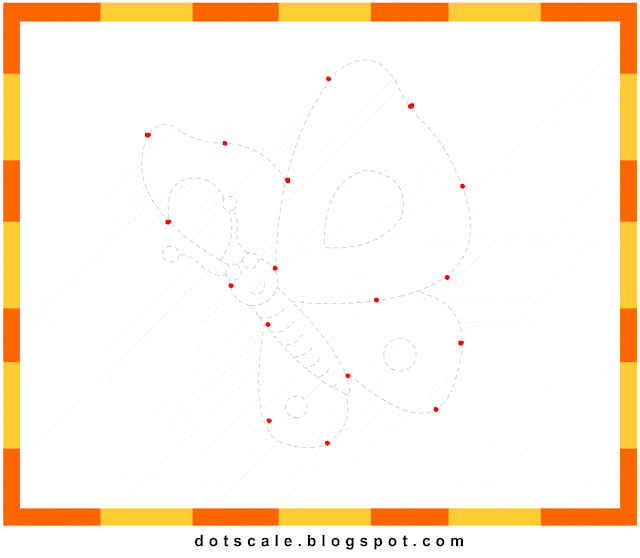 Kids Printable Dot to Dot Free: Butterfly Dot to dot