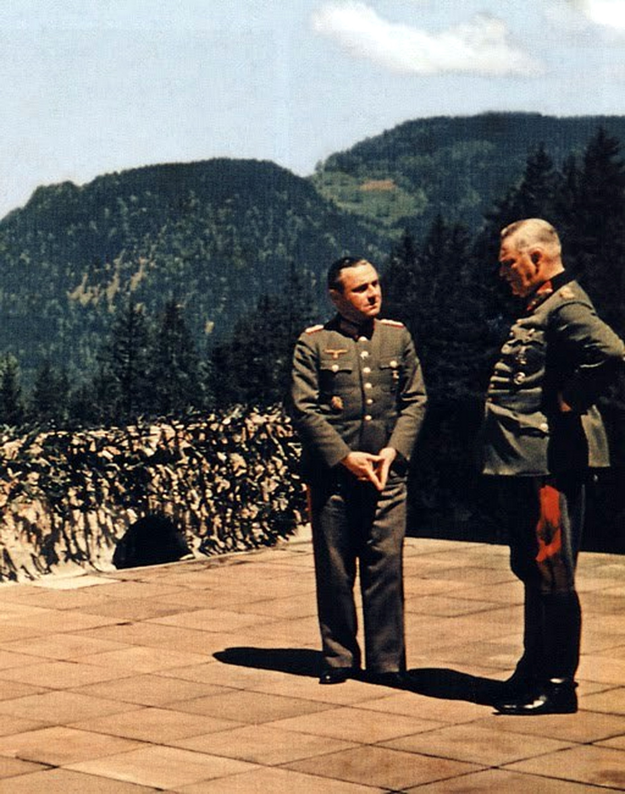 World War II in Color: Walter Warlimont and Wilhelm Keitel at Berghof