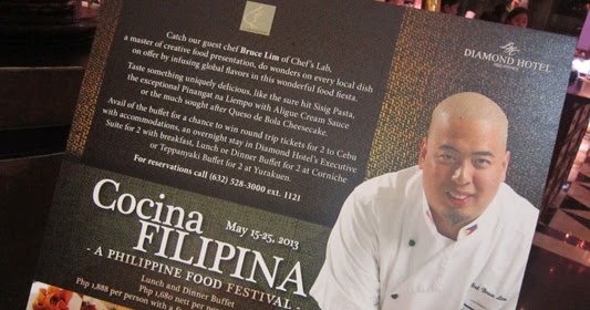 Cocina Filipina Featuring Chef Bruce Lim at Corniche, Diamond Hotel
