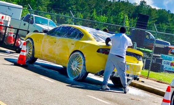 Ace-1: Lemon Yellow 2017 Dodge Charger R/T on 28" DAVIN Floaters