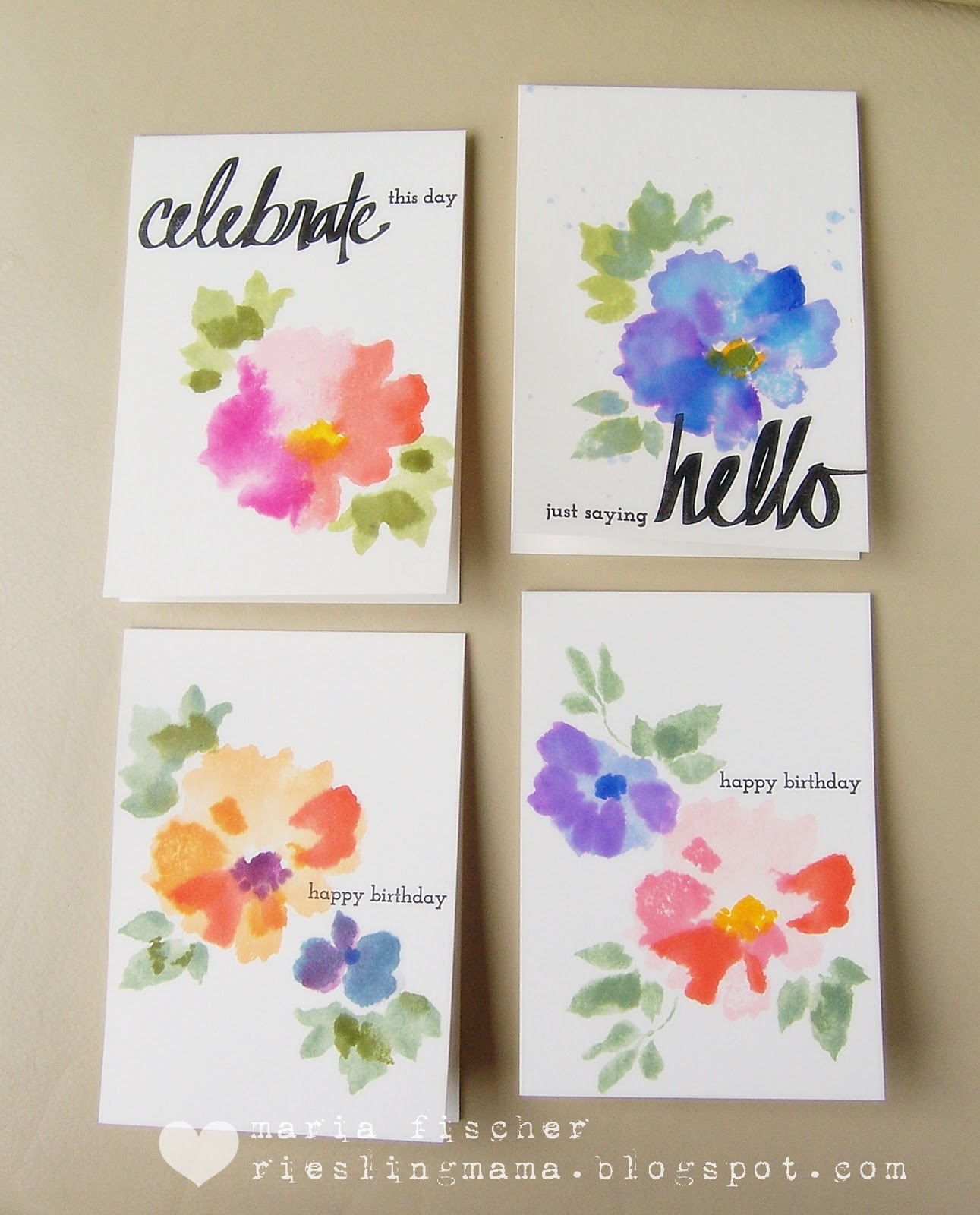 Simple Watercolor Cards