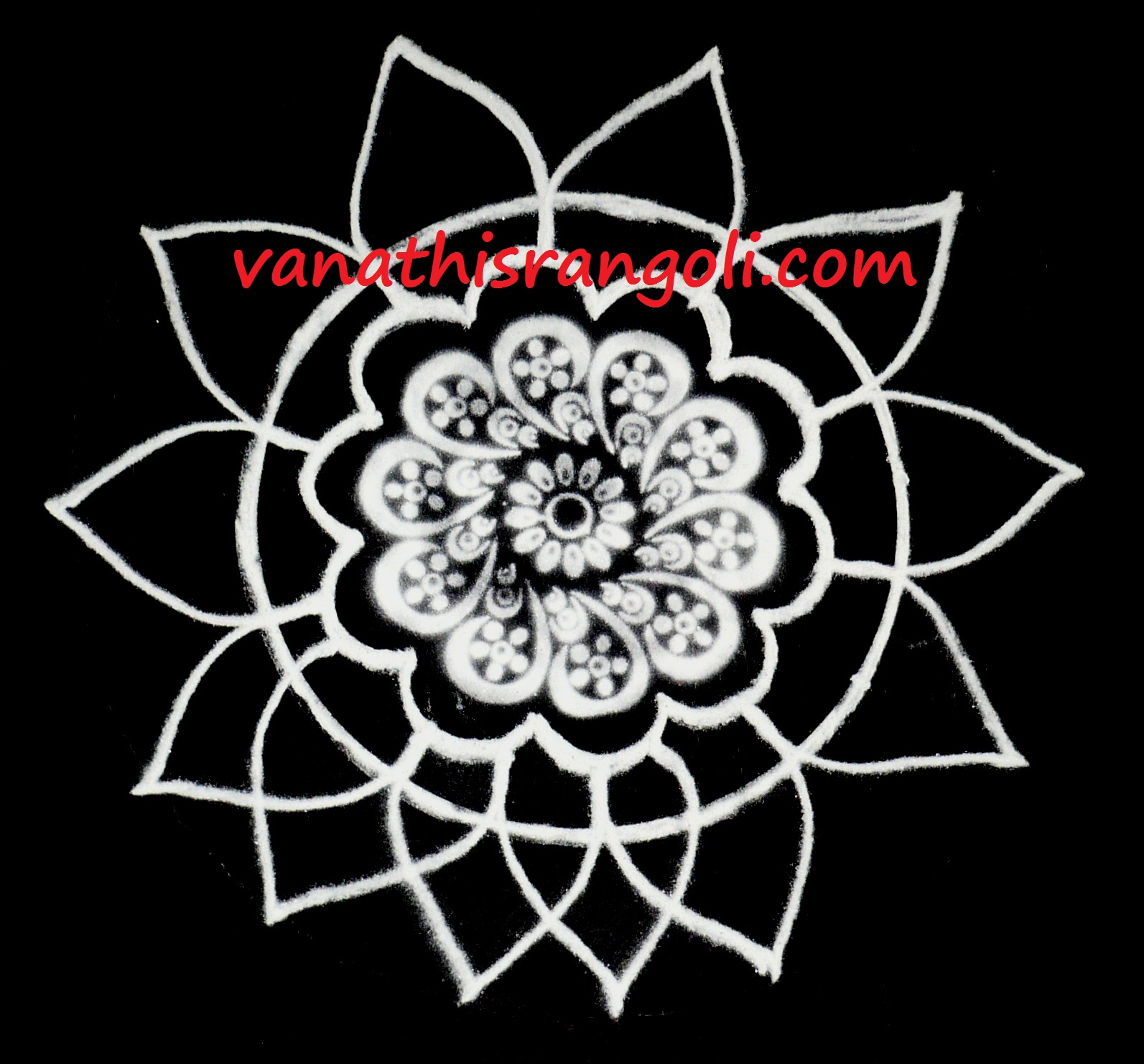 Vanathi's Rangoli / Kolangal: Simple Rangoli Design - Stencil and ...