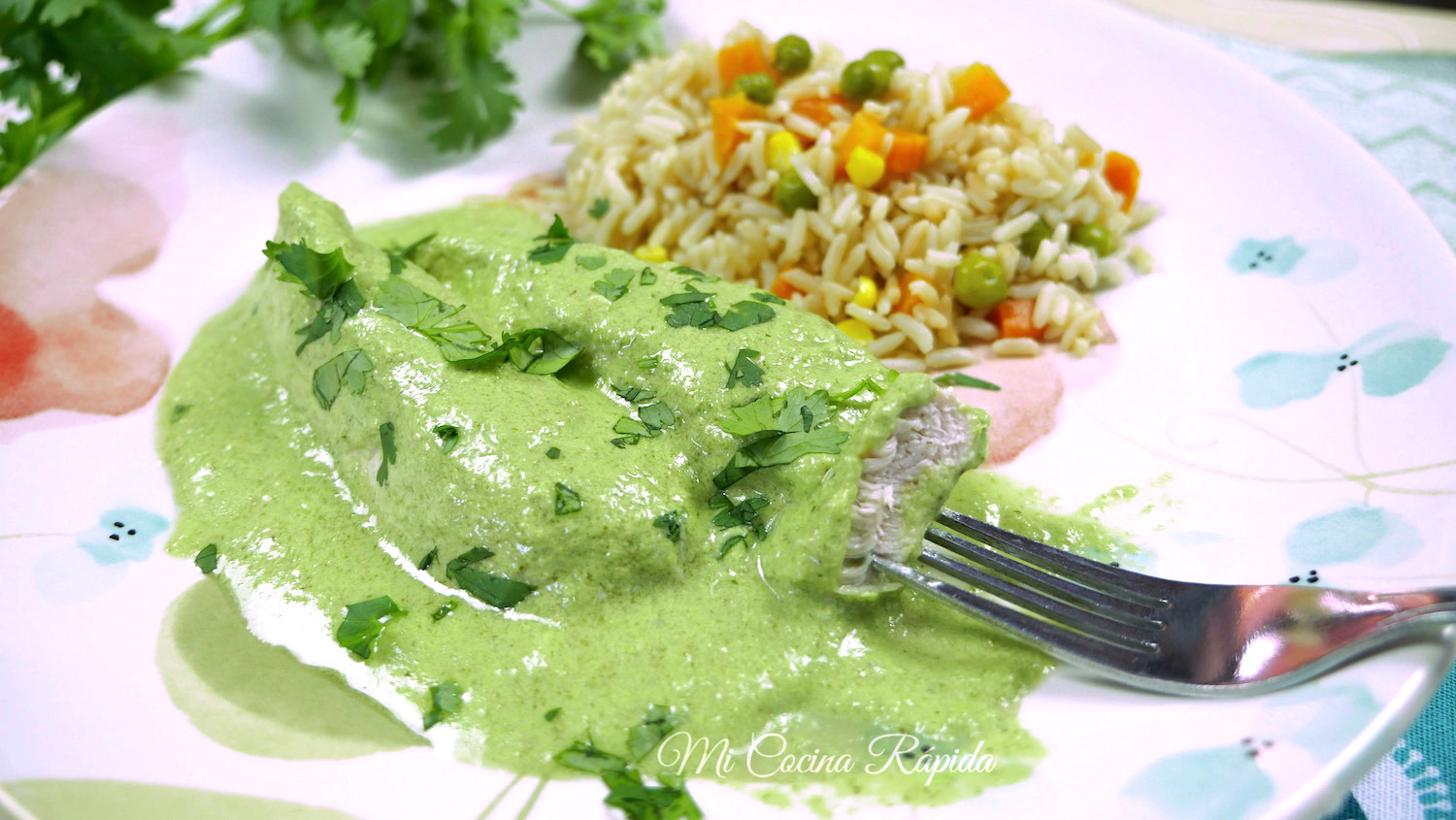 Pollo en Salsa Cremosa con Cilantro