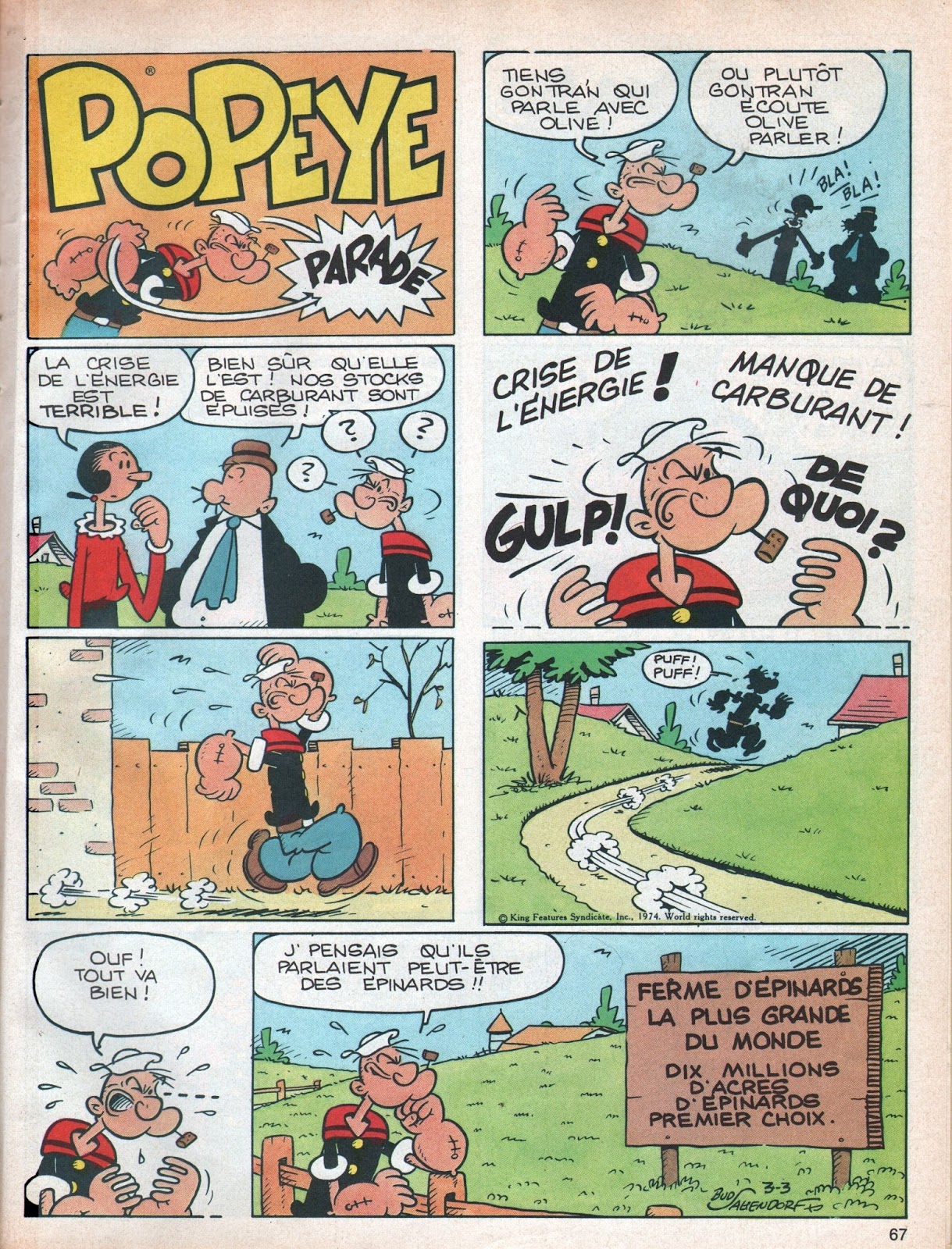 Les trésors de la flibuste: Popeye: Les BD blocs de Pif - 1982