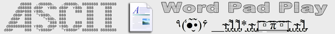 ASCII Word Pad Play