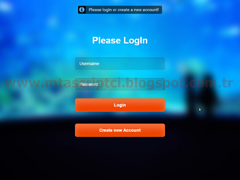 Modern Login Panel - Multi Theft Auto