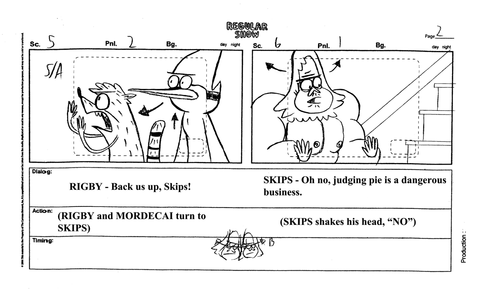 And Other Nonesuch: "Regular Show" Storyboard Revisionist Test
