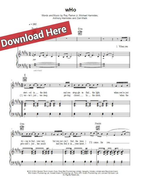 Zayn WHo Piano Notes Sheet Music Chords zayn-who-piano-notes-sheet-music-chords
