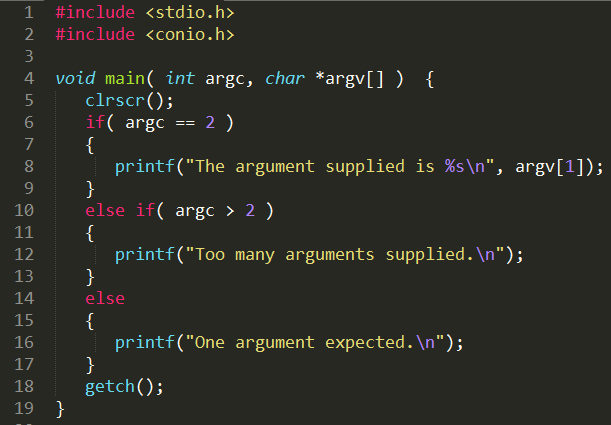 How To Pass Command Line Argument In Turbo C Compiler