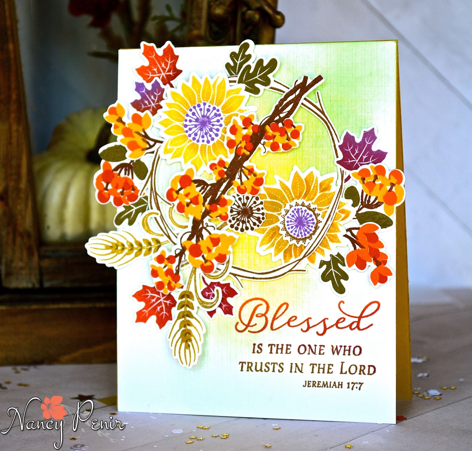 artful notions: Blessed Autumn card