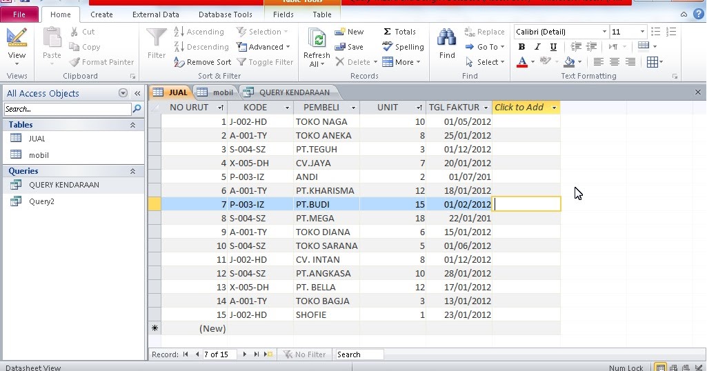 Microsoft Access: Langkah-Langkah Mengolah QUERY (Ms. Access)