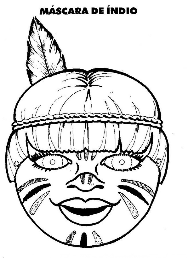 14 Máscaras de Índio Para Imprimir - Cantinho Alternativo