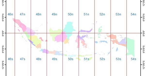 Zona Universal Transverse Mercator (UTM) Indonesia - GISPEDIA