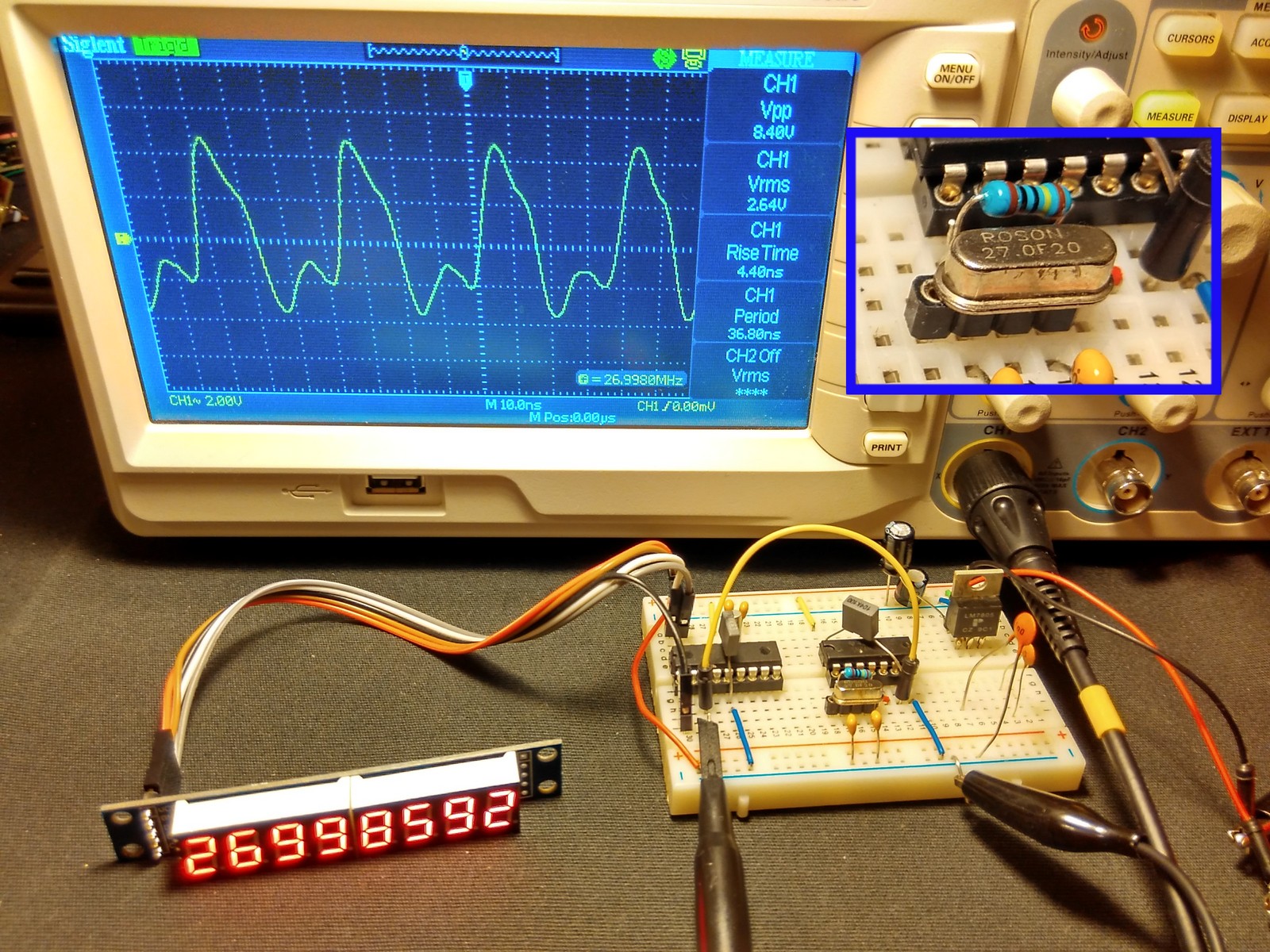 DIYfan: 100MHz frequency counter