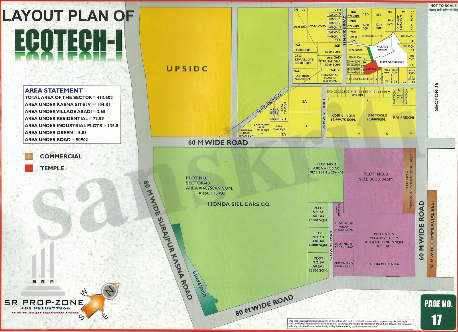 Layout Plan Of Ecotech-I Greater Noida HD Map - Greater Noida Industry ...