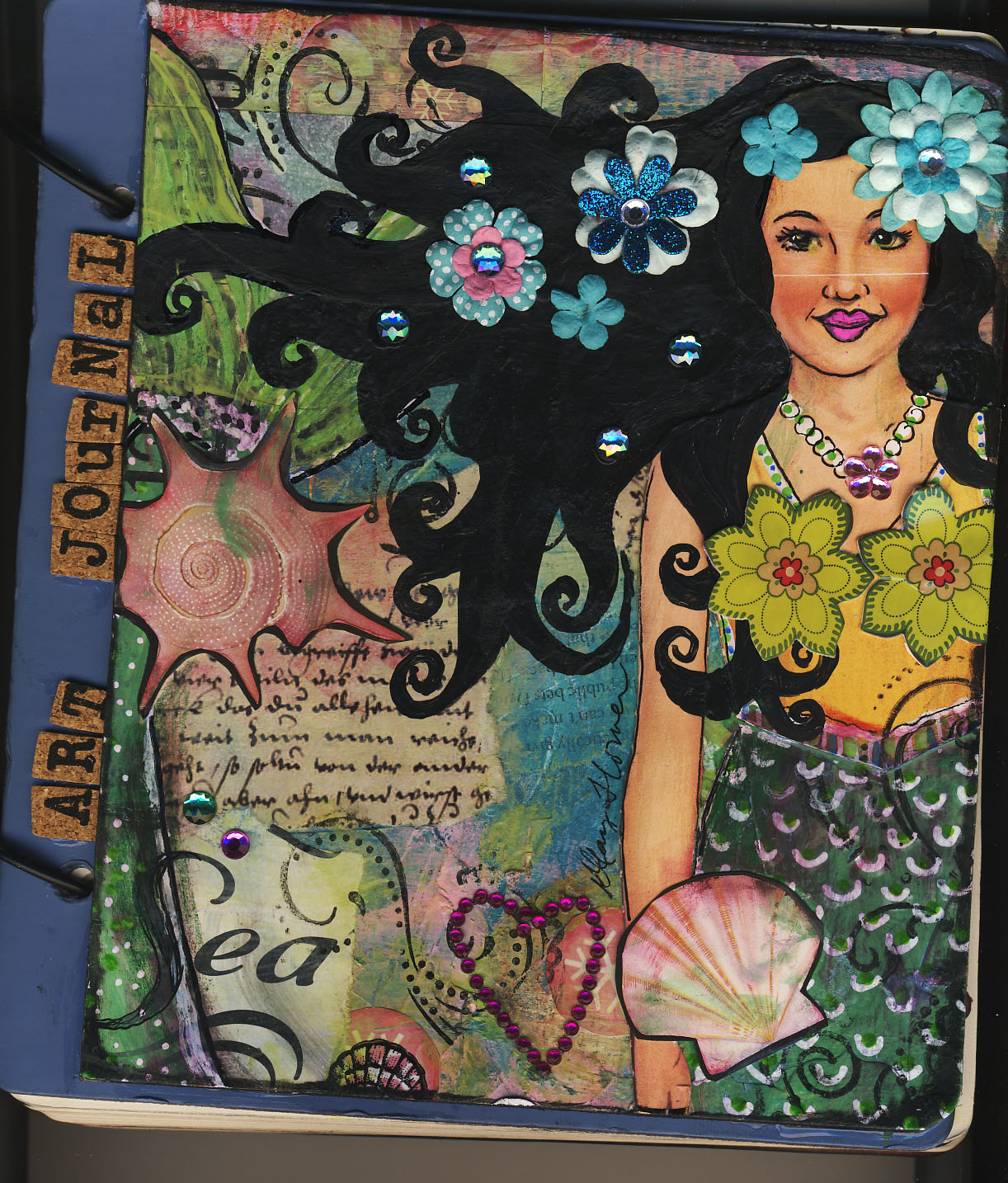 THINGS ALTERED: Cover - Start of a New Art Journal- "the Sea"