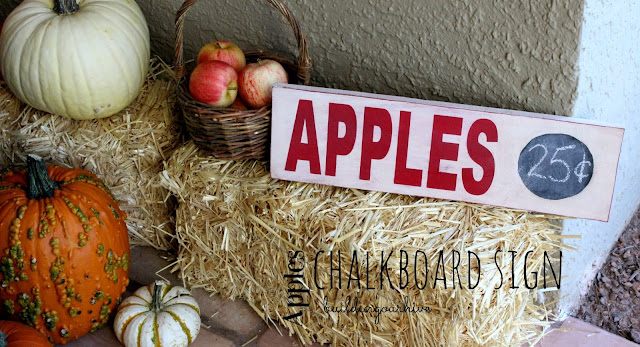Apples Chalkboard Sign