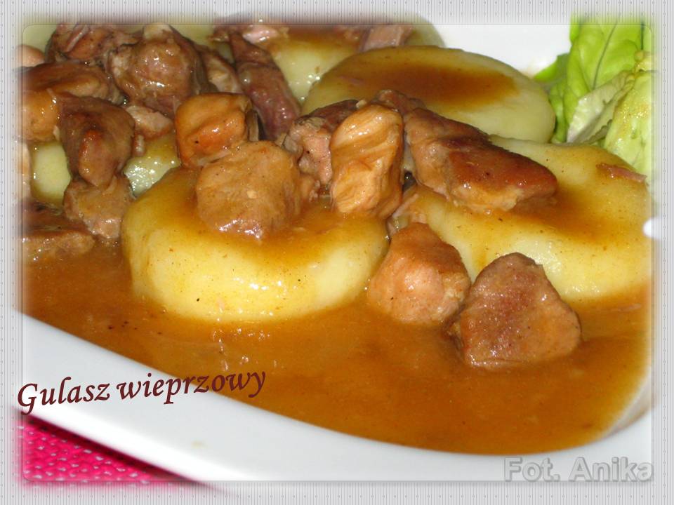 Domowa kuchnia Aniki: Gulasz wieprzowy - przepis podstawowy