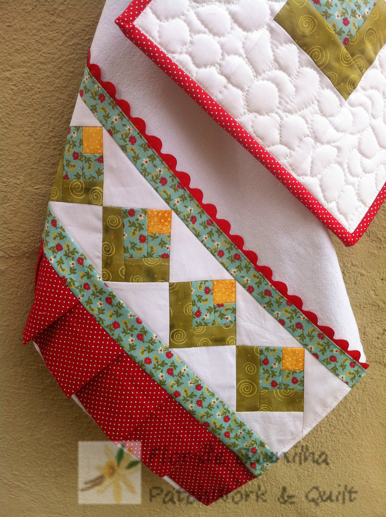 Flor de Baunilha Patchwork : Panos de Prato em Patchwork