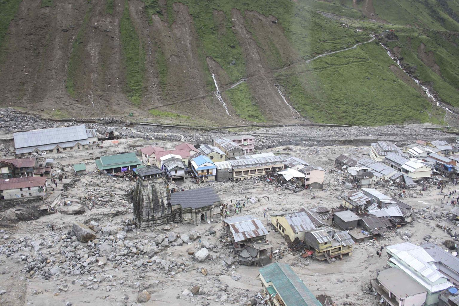 Kedarnath Temle Before and after Rain 2013 ~ India GK, Current Affairs 2023