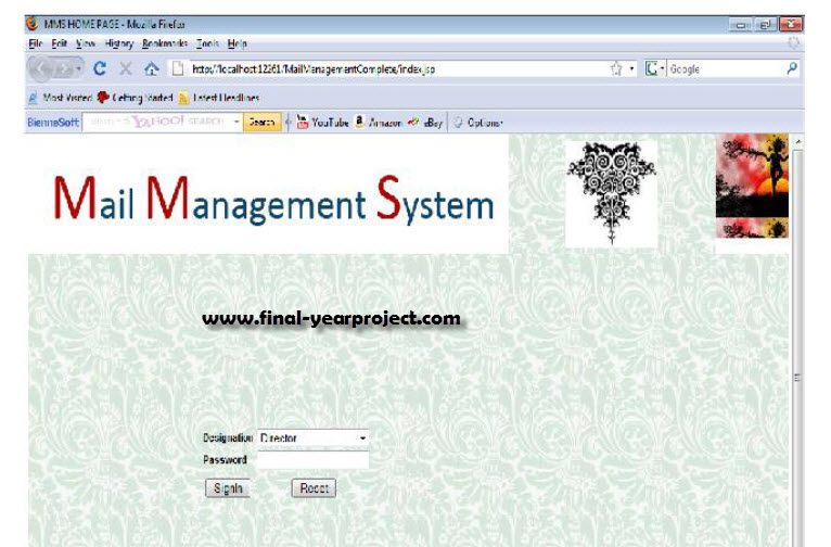 Mail Management System MCA Project - Free Final Year Project's