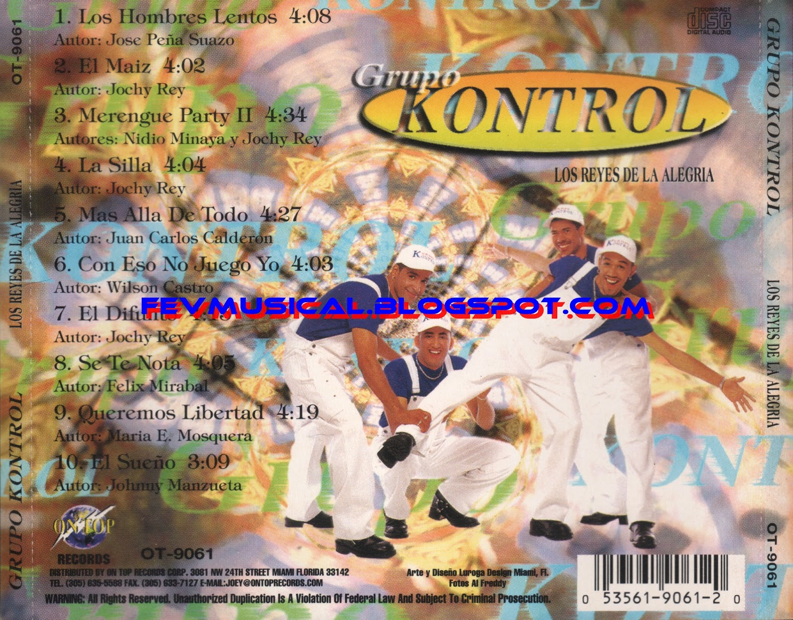 FEV MUSICAL: 1990's - Grupo Kontrol - Los Reyes De La Alegria (On Top)