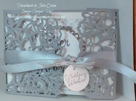 handmade by Julia Quinn - cardmaking and supplies: Detailed Floral Thinlits wedding card
