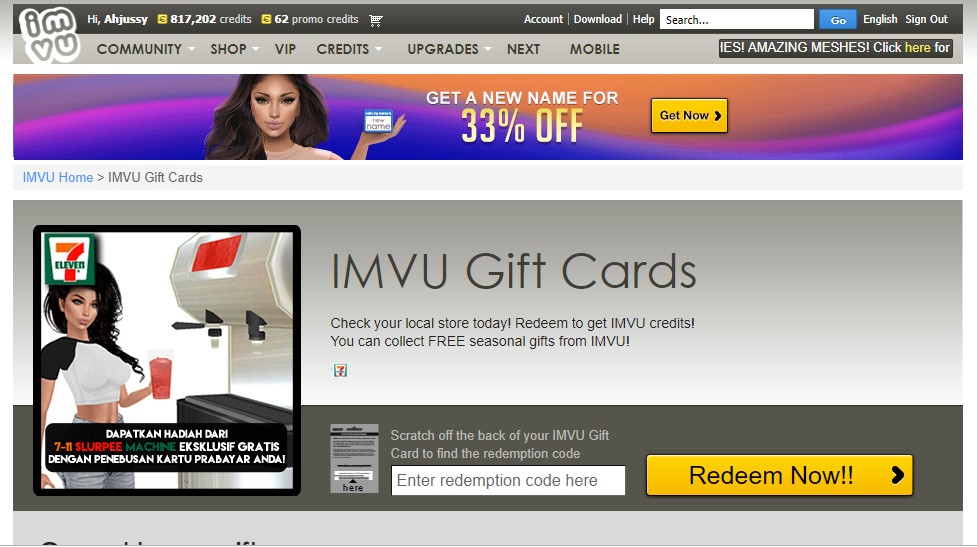 Cara Redeem VIP Prepaid Card Imvu - Dunia Imvu