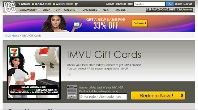 Gift card redeem codes imvu - networkfess