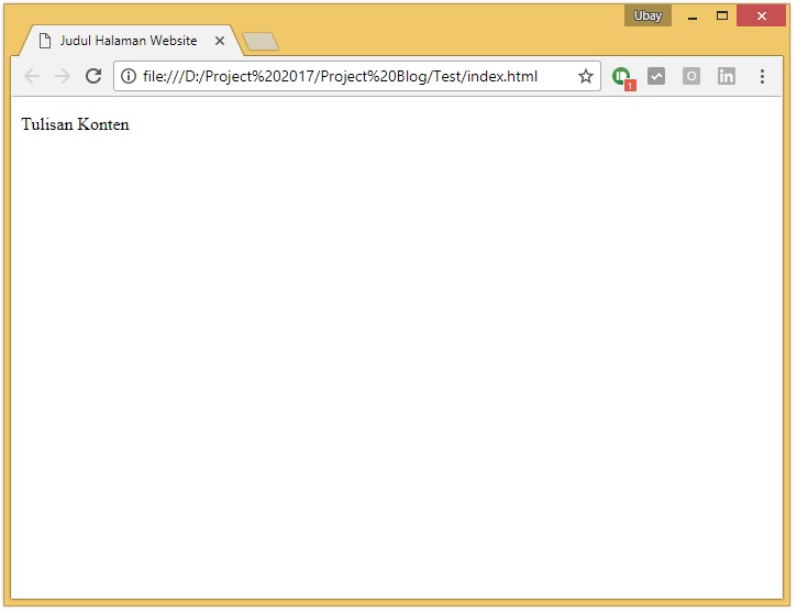 Cara Membuat Halaman HTML Sederhana