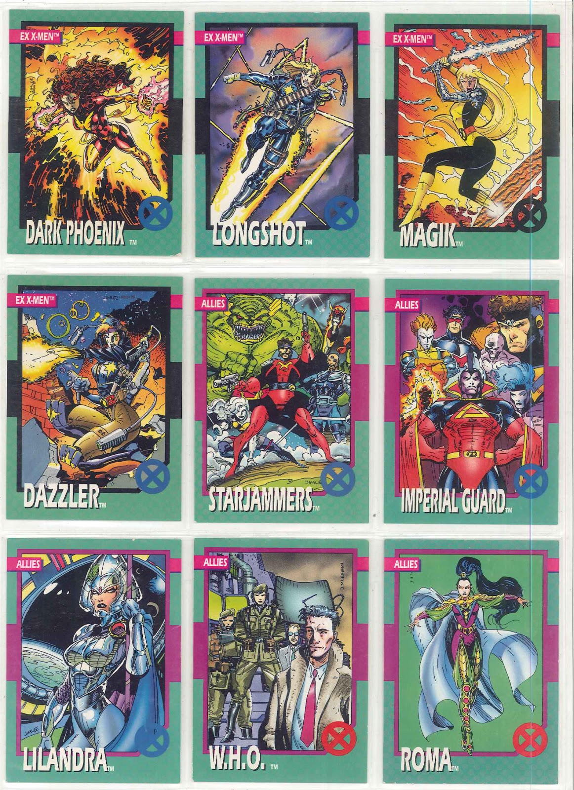 The Dork Review: Jim Lee's 1992 X-Men Trading Card Set