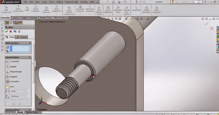 How to create a Pneumatic Air Cylinder in Solidwork Tutorial ...
