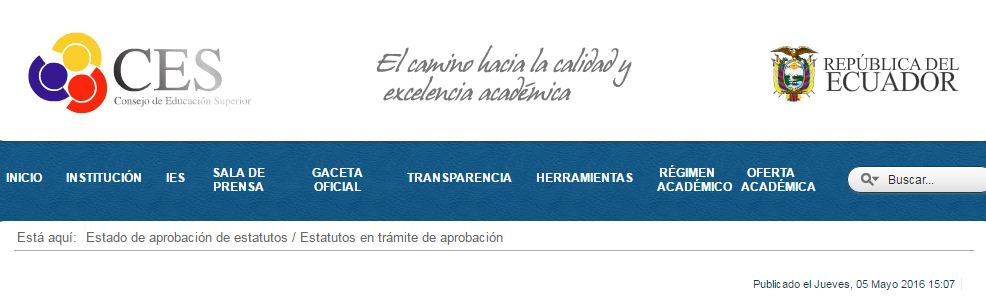 Centralino sin problemas: ESTATUTO UNIVERSITARIO UCE 2016 APROBADO POR ...