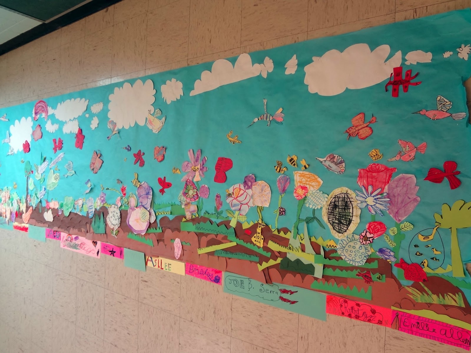 The Talking Walls: Spring Garden Collaborative Paper Mural!