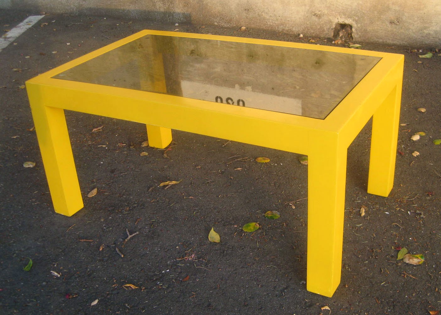UHURU FURNITURE & COLLECTIBLES: SOLD - Yellow Coffee Table - $35