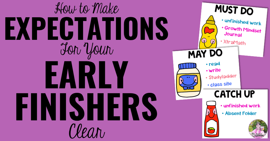 An early finisher board can simplify the issue teachers face when their ...