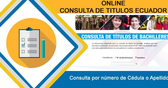 Consultar Título de Bachiller 2024 - Ministerio de Educación Ecuador Online