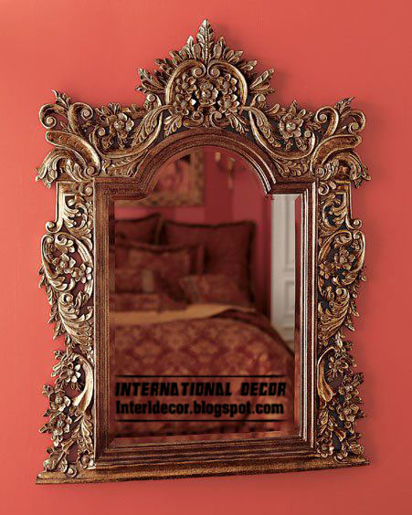 Classic mirror frames golden for wall decorating