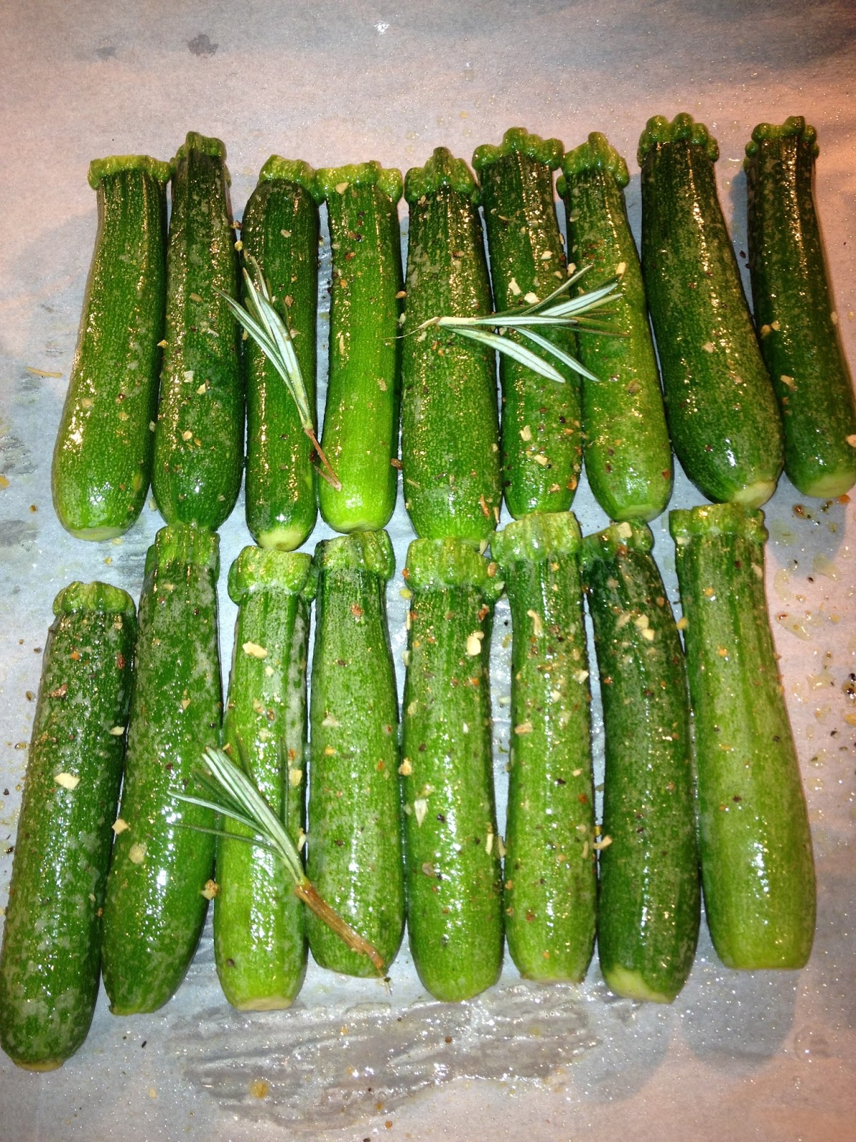 Gluten Free A-Z : Baby Zucchinis Roasted With Herbs