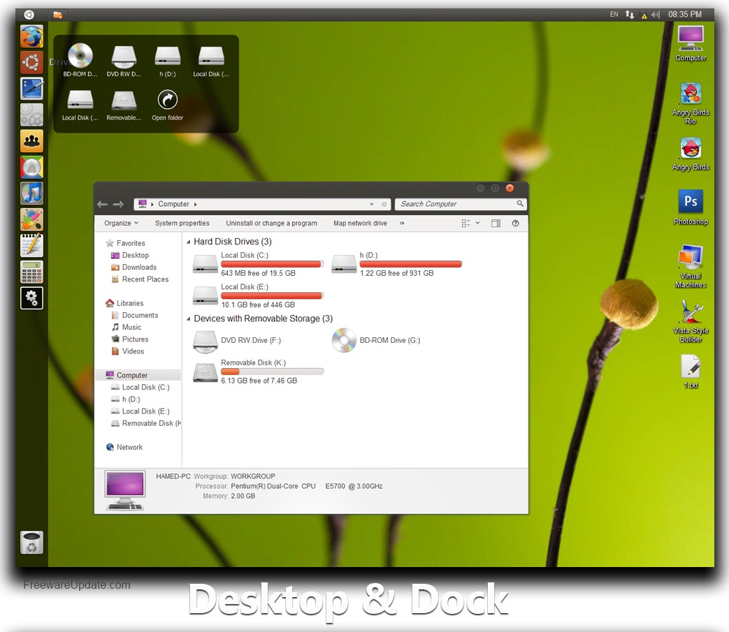 TechBox: Ubuntu Skin Pack for Windows 7